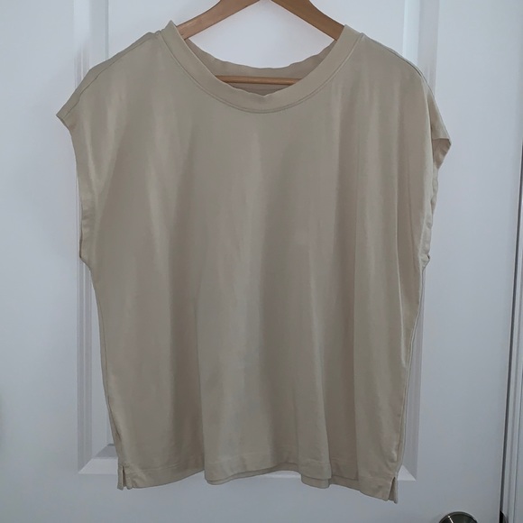 LOFT | Tops | Loft Wedge Tee Beige Cream Tan Size L | Poshmark